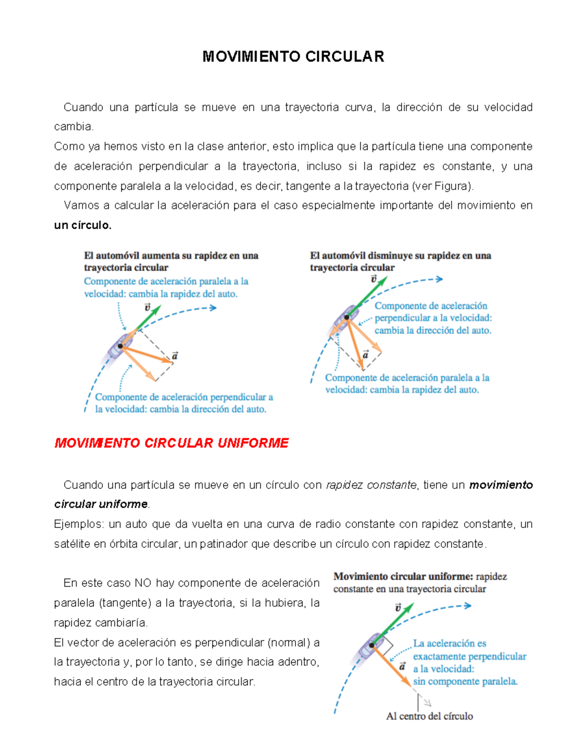 Clase 4 Movimiento 2D Mov Circular - MOVIMIENTO CIRCULAR ####### Cuando ...