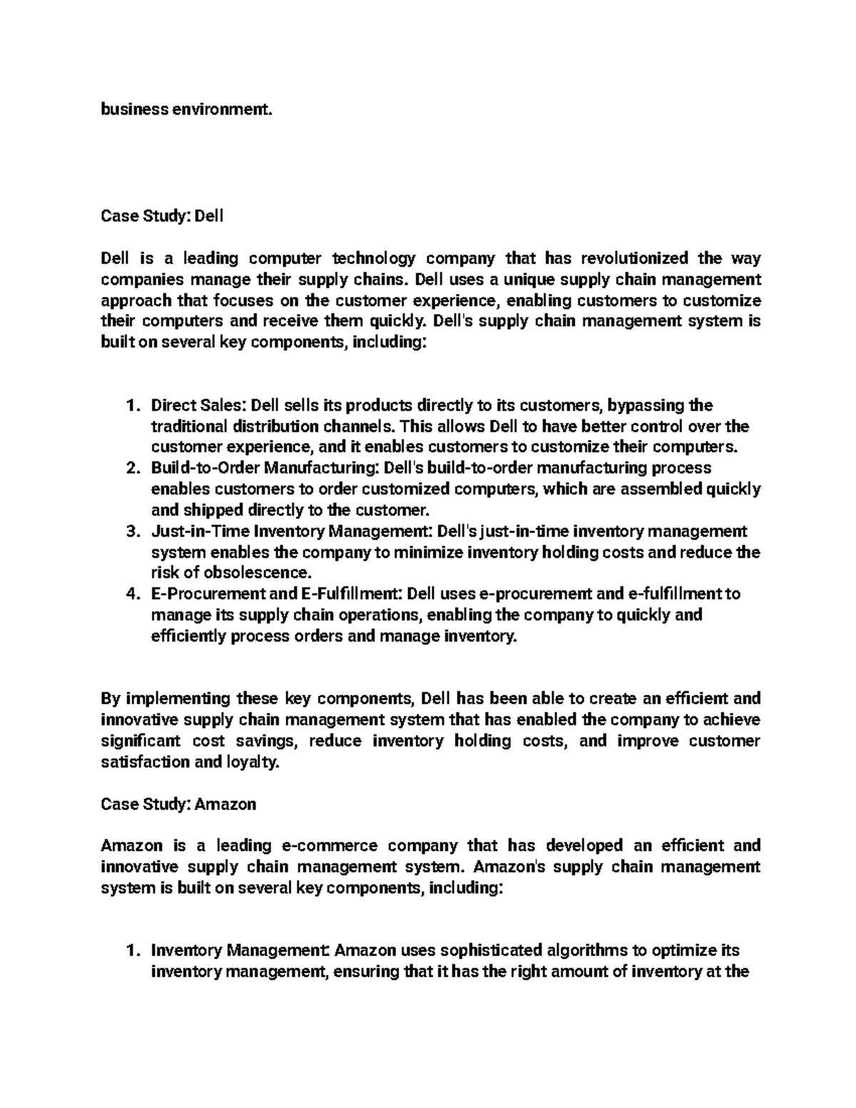 Fundamental of Management unit-3-3 - business environment. Case Study ...