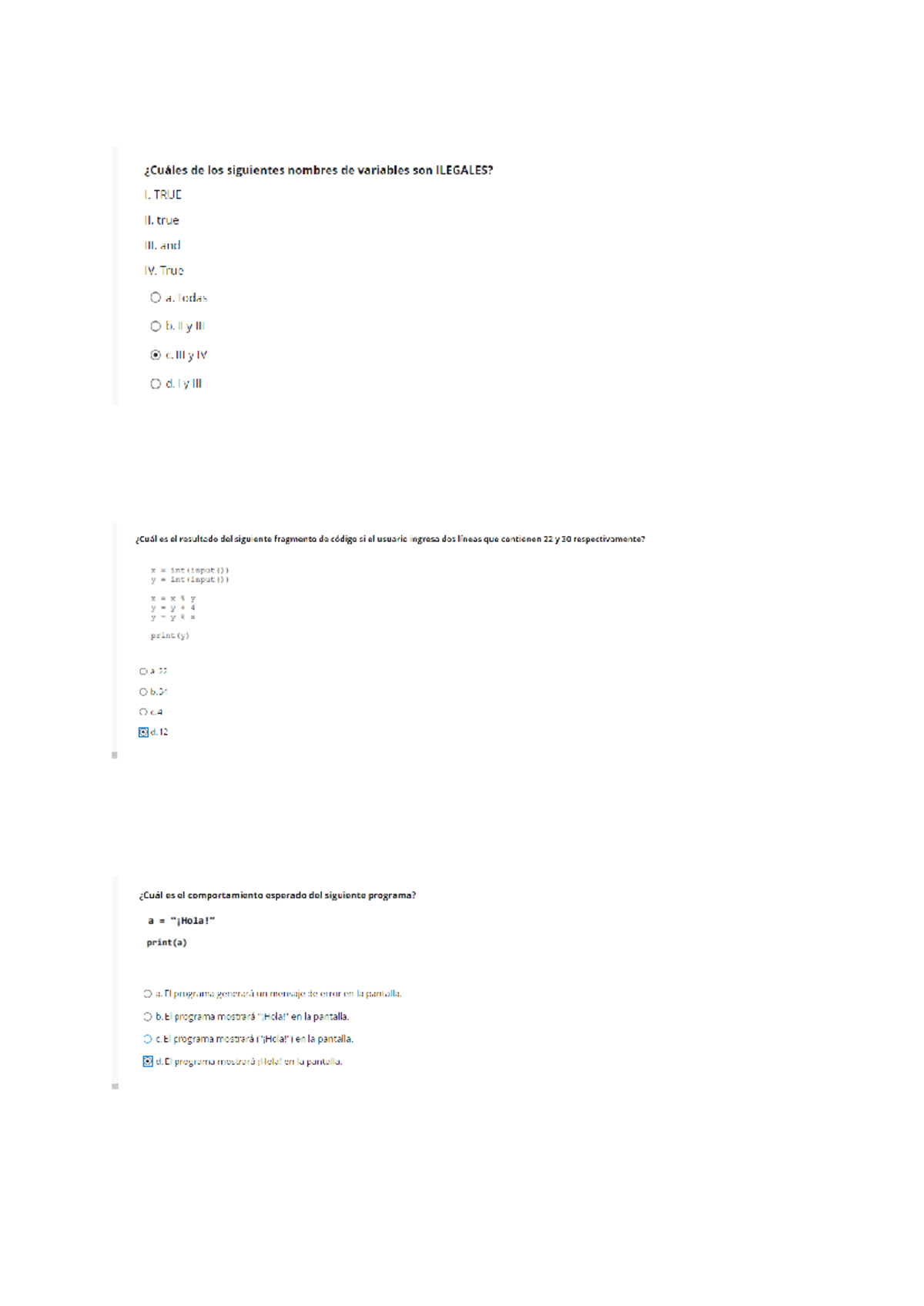 Ejercicio n1 - de los siguientes nombres de variables son ILEGALES? I ...