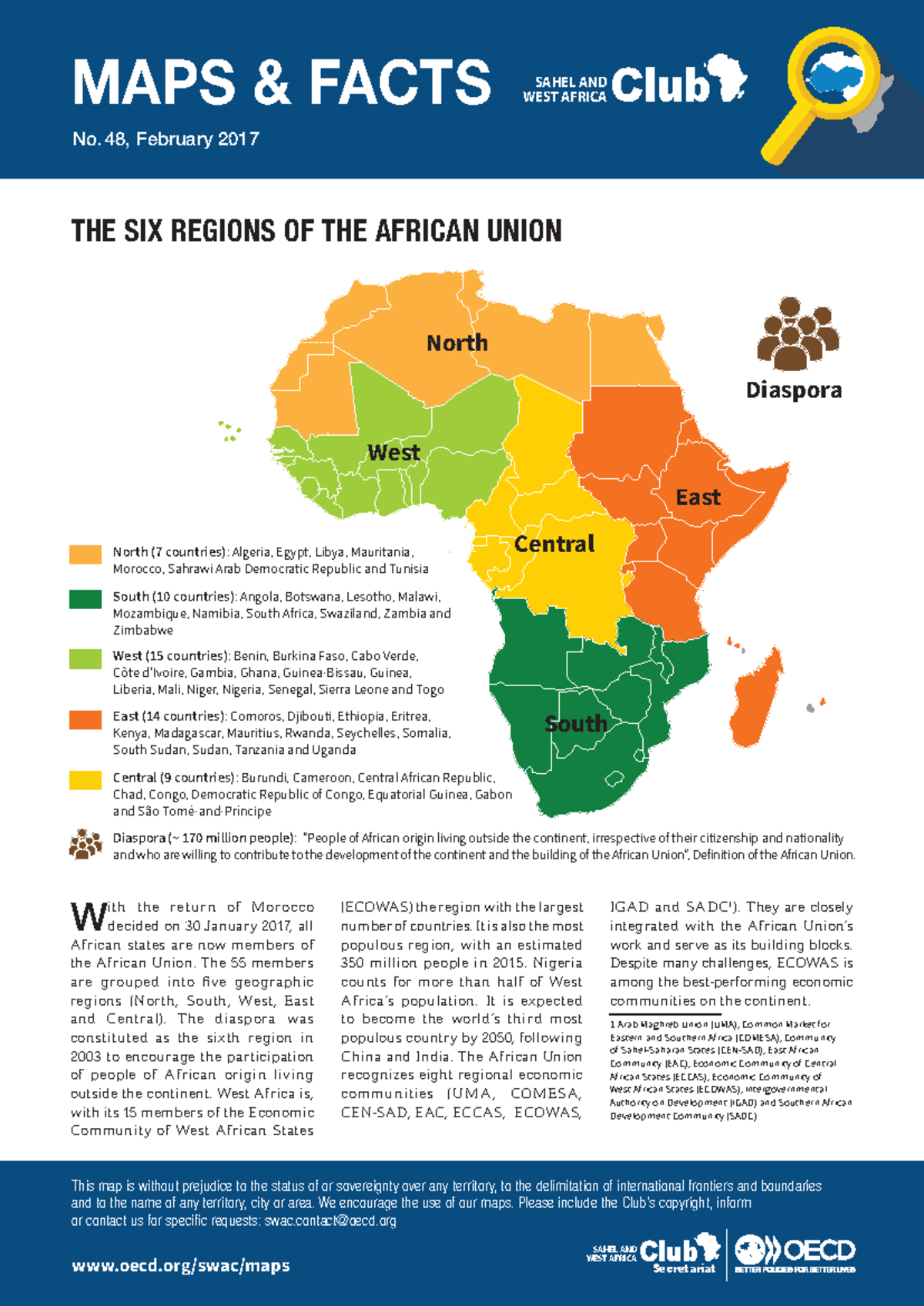 48 six regions African Union - n° March 2016 Maps & facts Club SAHEL ...