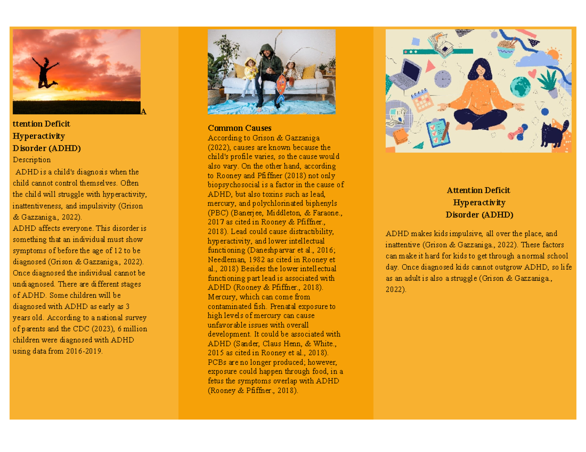 PSY-102- Brochure - A ttention Deficit Hyperactivity Disorder (ADHD ...