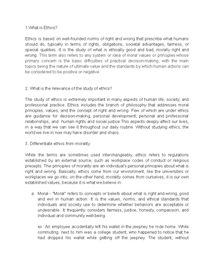 Module 4 - 6 - Notes - GED 107 ETHICS Notes Module 4- Module 4: What is ...