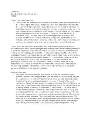Communication Disorders Across the Life Span - Voice Disorders ...