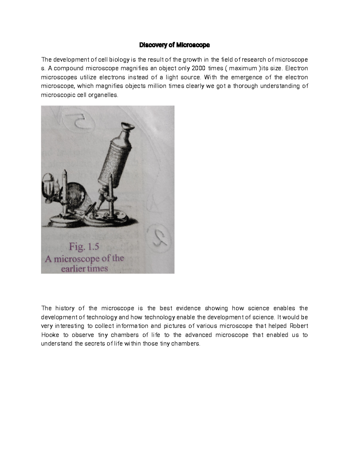 Microscope - Discovery of Microscope The development of cell biology is ...