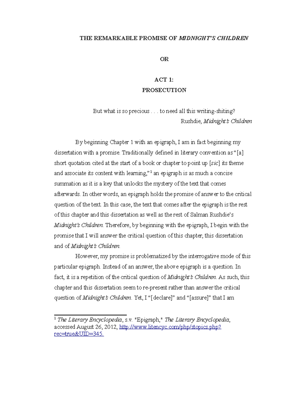 The Remarkable Promise Of Midnight’s Children - THE REMARKABLE PROMISE ...