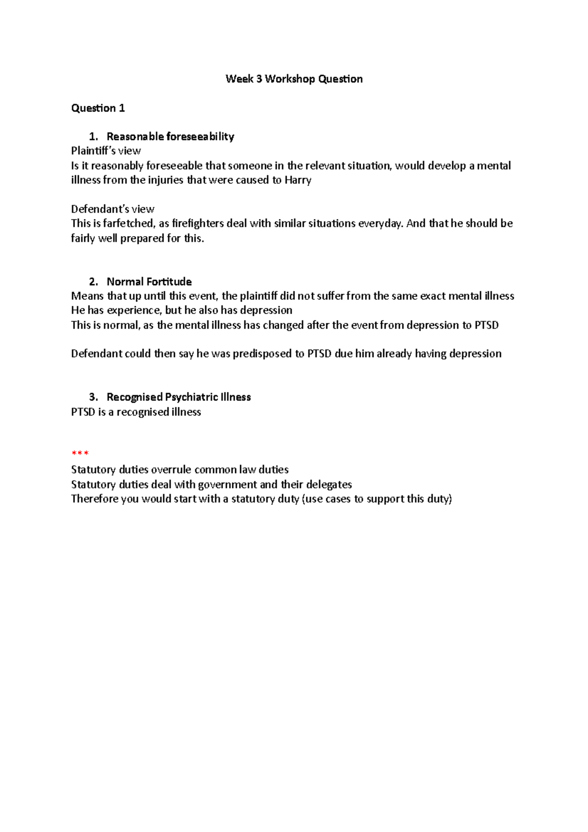 Week 3 Workshop Question - Week 3 Workshop Question Question 1 ...