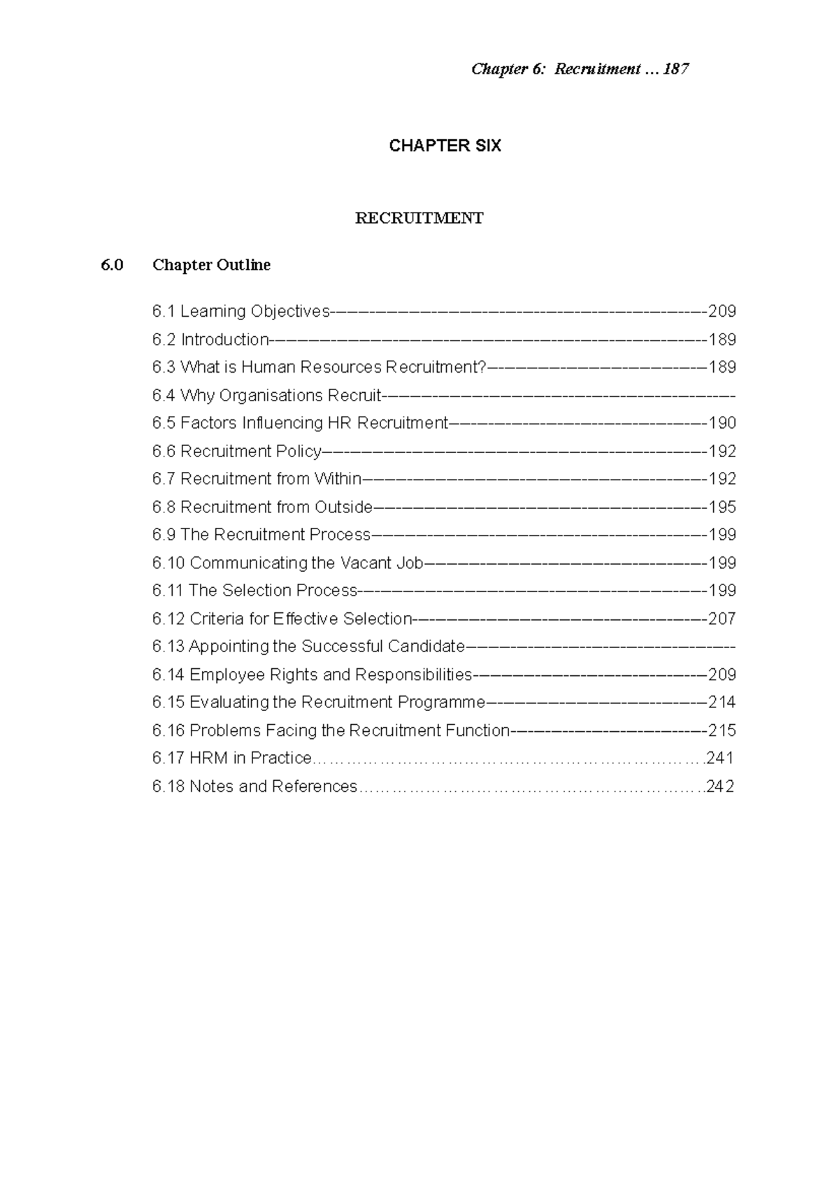 HRM Cap Six - Human resource topics for references - CHAPTER SIX ...