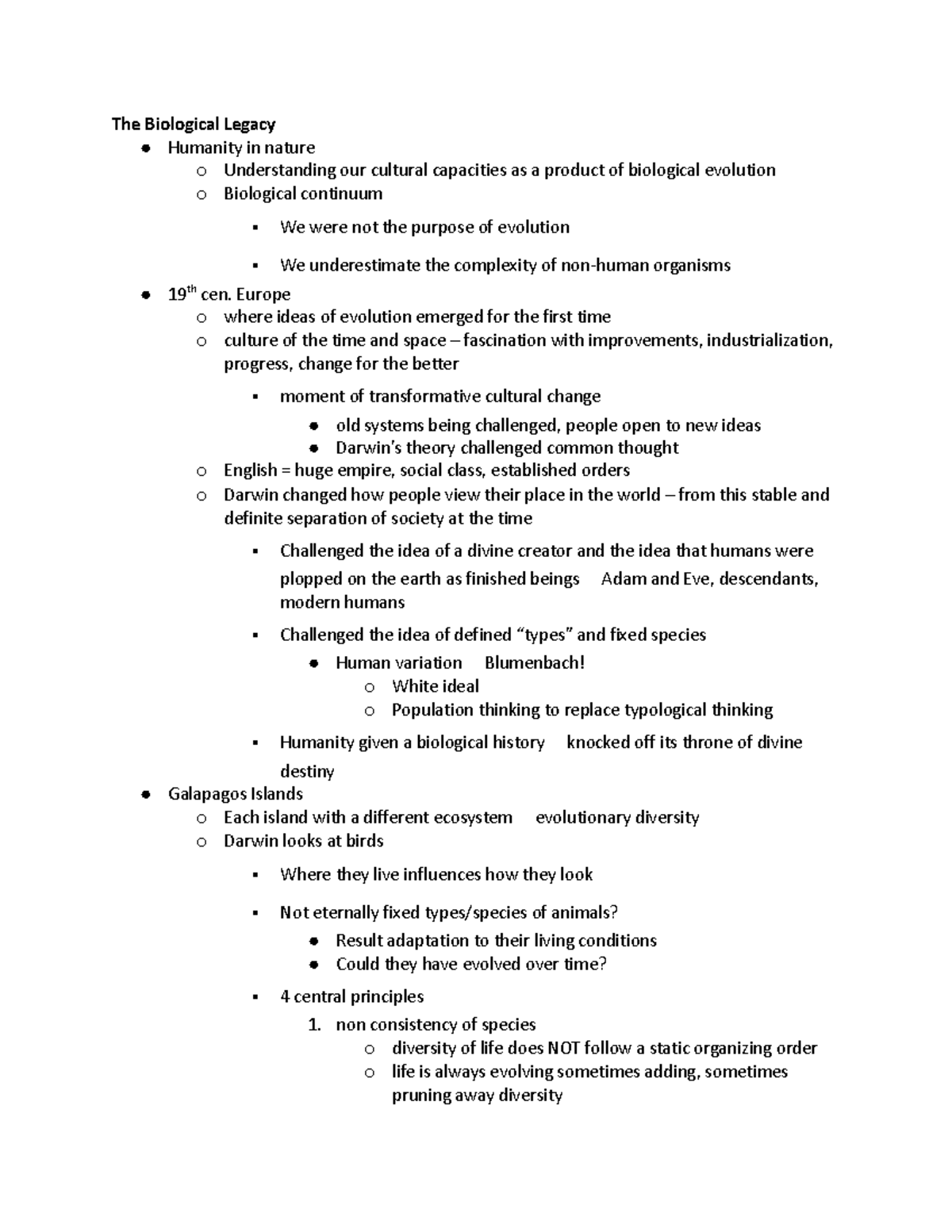Evolution - The Biological Legacy Humanity in nature o Understanding ...
