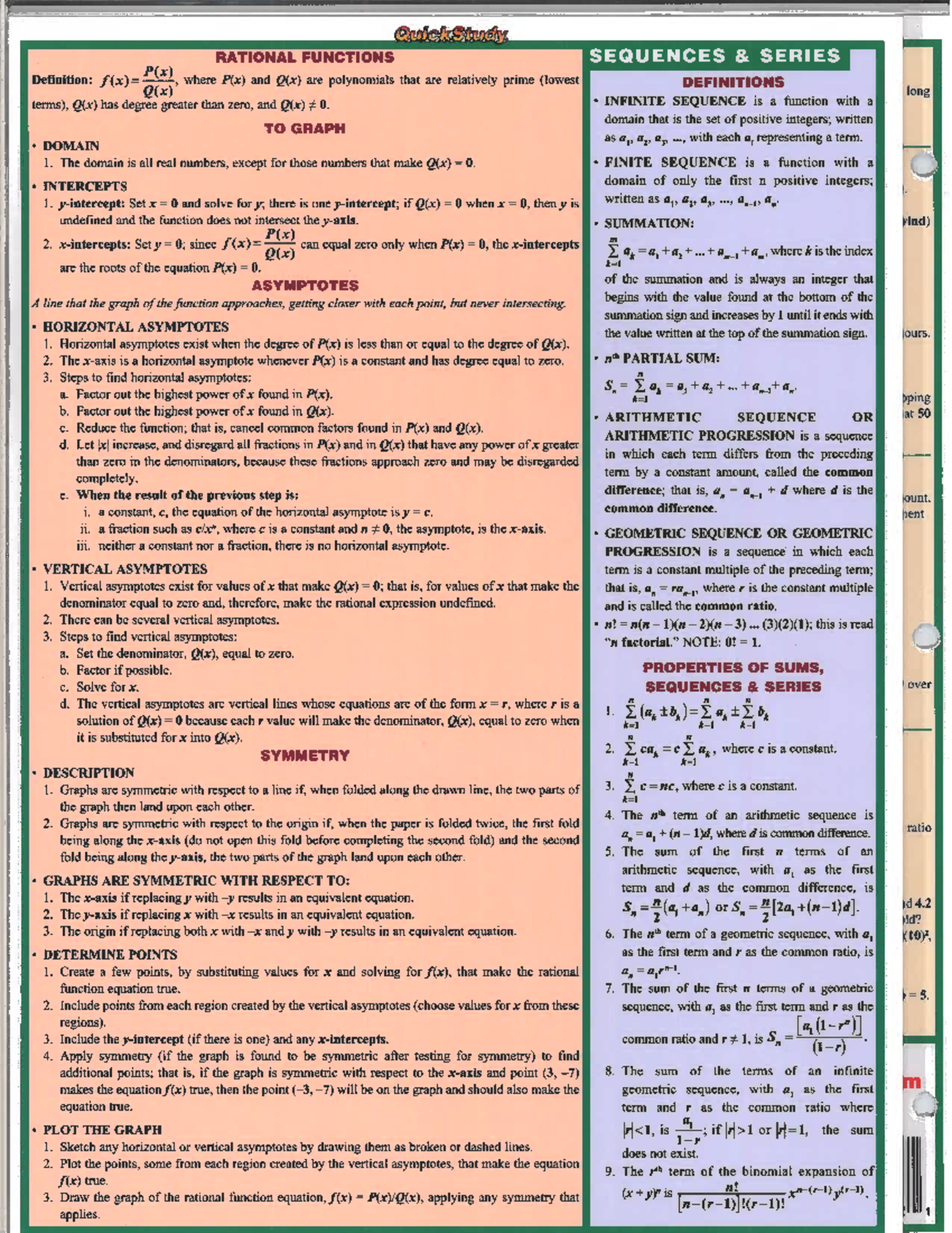 Algebra part 2 pg 4 - lots of references for helping with homework ...