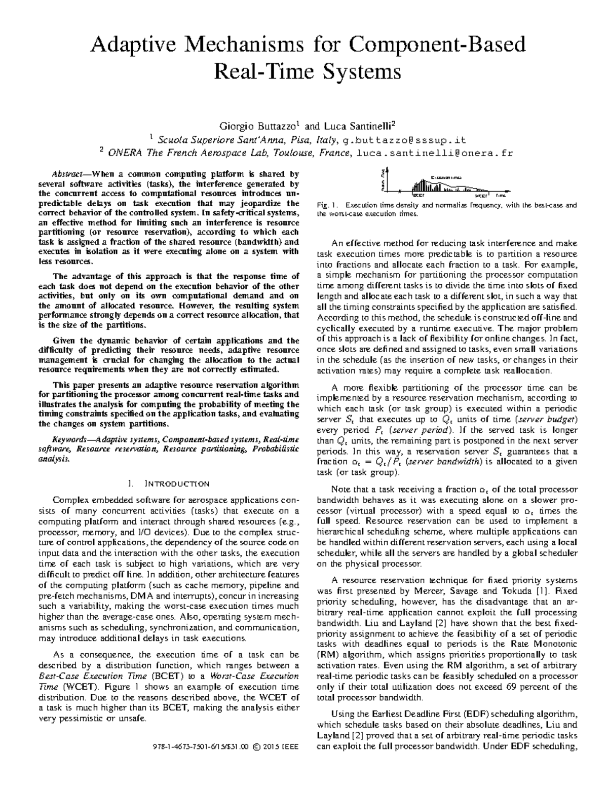 Adaptive Mechanisms for Real Time Component based systems - Adaptive ...