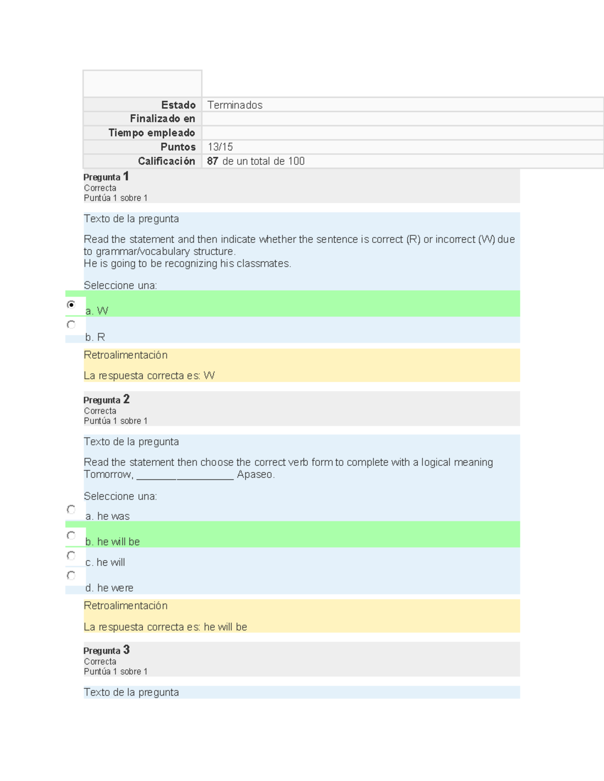 Assignment 2 Text File - EXA - Estado Terminados Finalizado en Tiempo empleado Puntos 13/ - Studocu