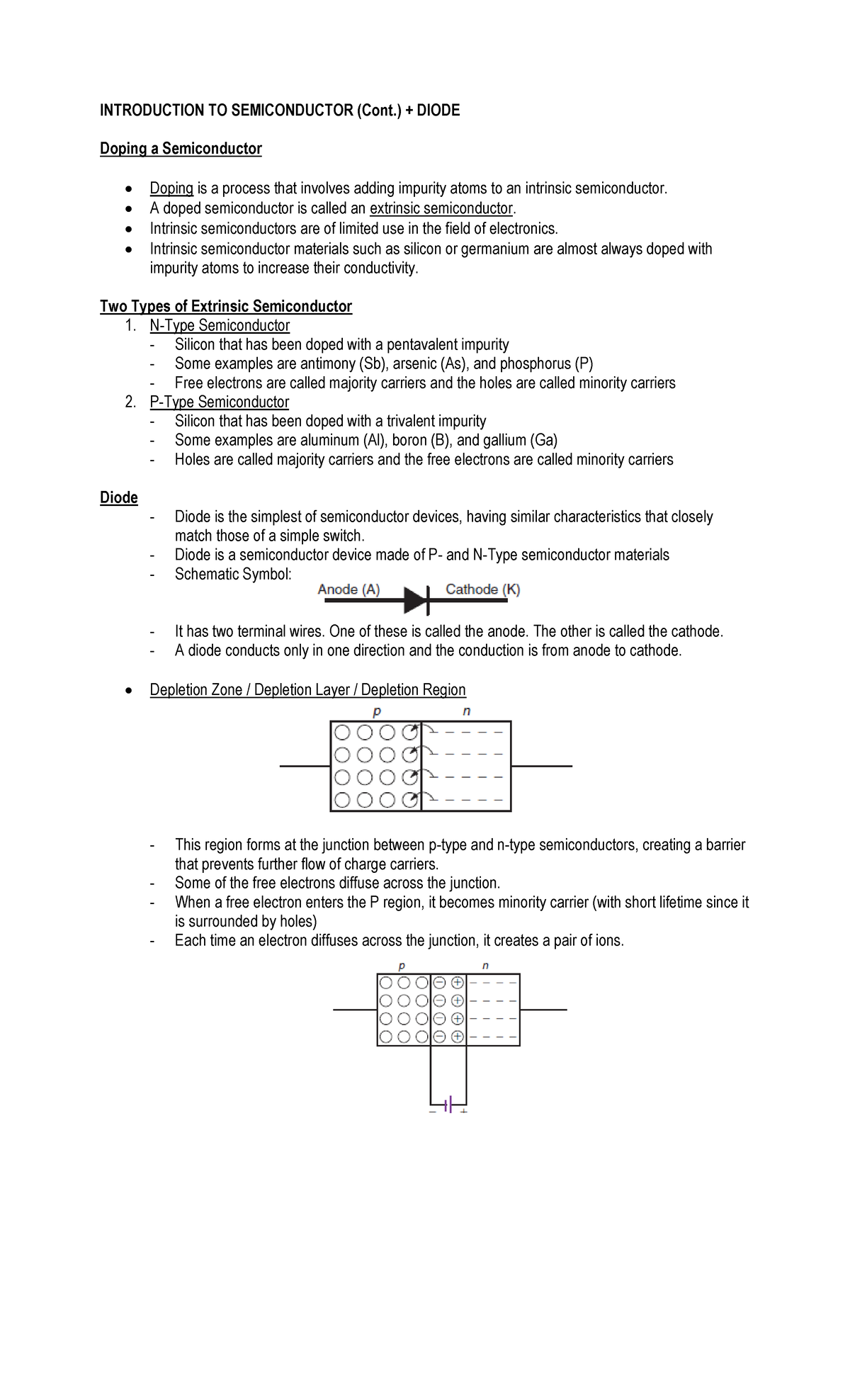 240904-Lesson-Diodes - INTRODUCTION TO SEMICONDUCTOR (Cont.) + DIODE ...