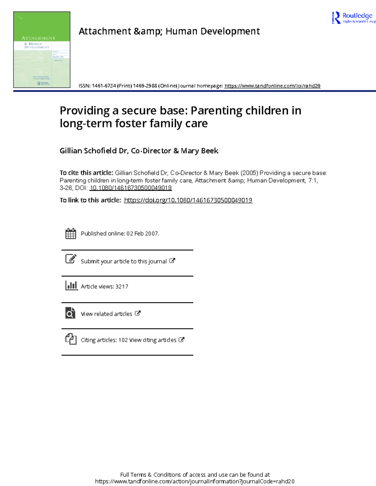 Providing a secure base Parenting children in long-term foster family ...