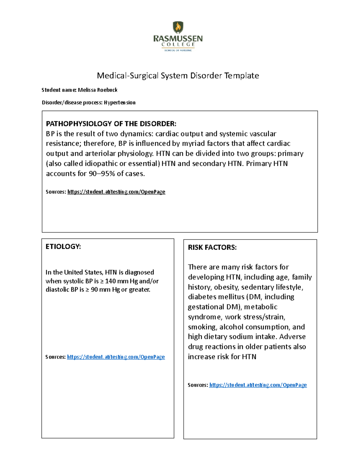 System Disorder HTN 06202020 - Medical-Surgical System Disorder ...