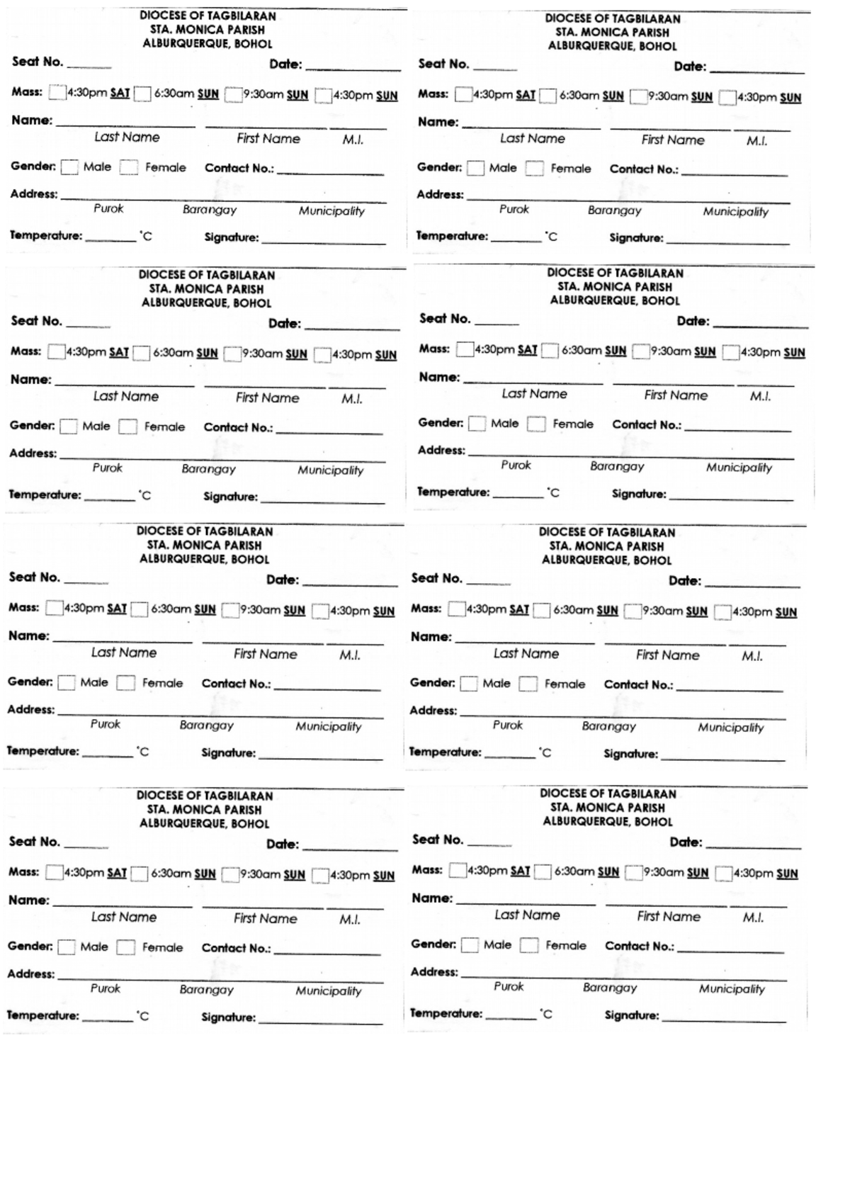Contact Tracing FILL UP FORM - Bachelor of Secondary Education - Studocu