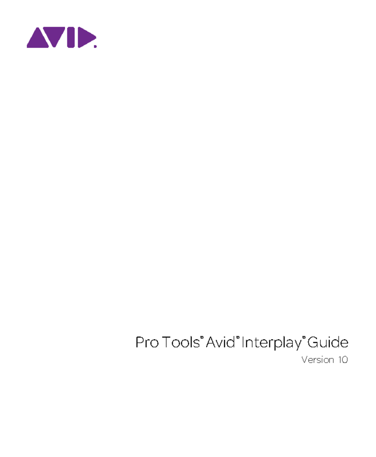 Pro Tools Avid Interplay v10 73570 - Pro Tools Avid Interplay Guide ...