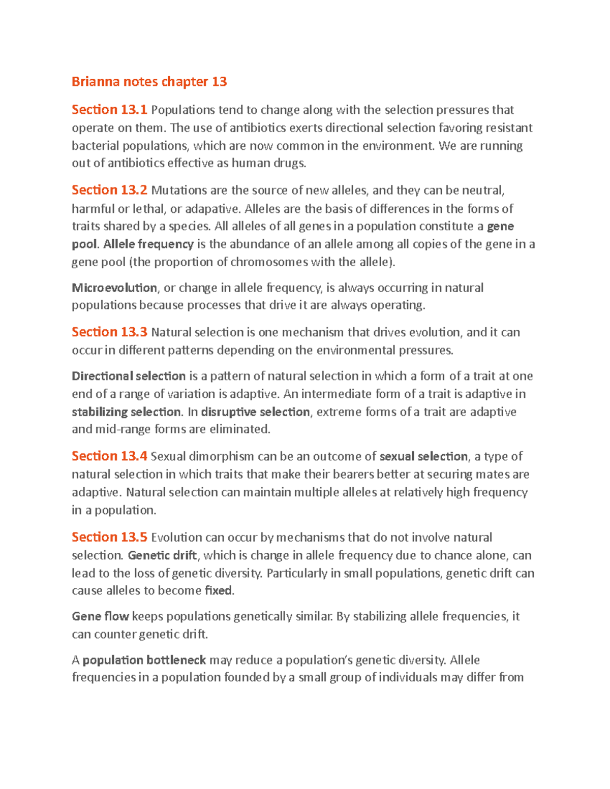 Biology - this goes over everything for chapter 15, 16, 3, and some ...