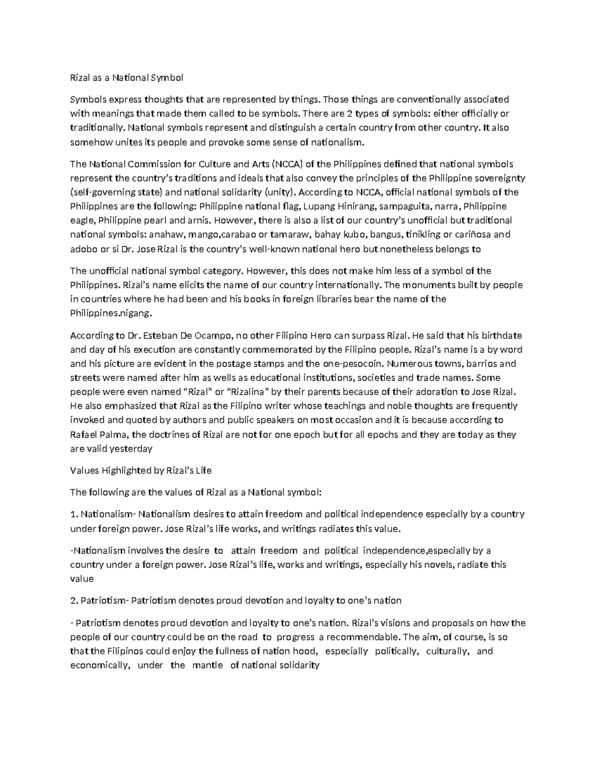 An Outline of Life and Works of Dr. Jose Rizal (1)s - Rizal as a ...
