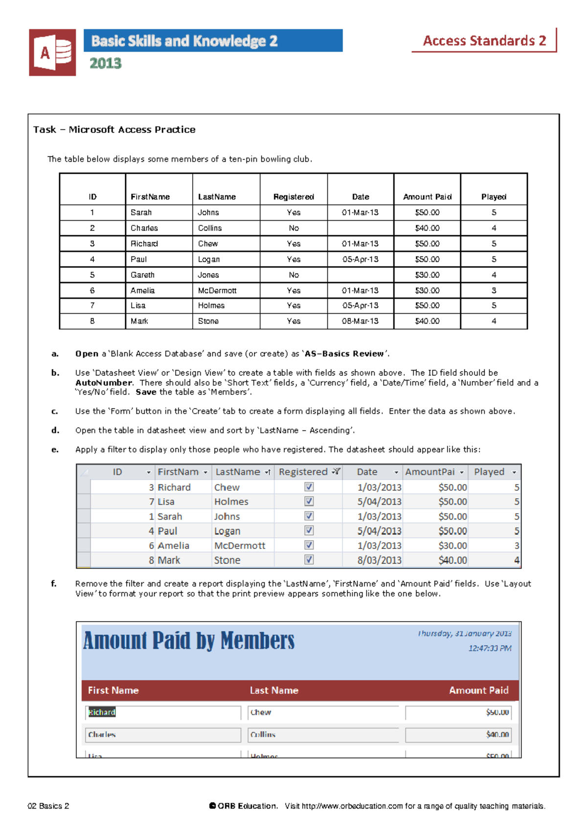 B - Basics 2 - practise - 02 Basics 2 ORB Education. Visit orbeducation ...