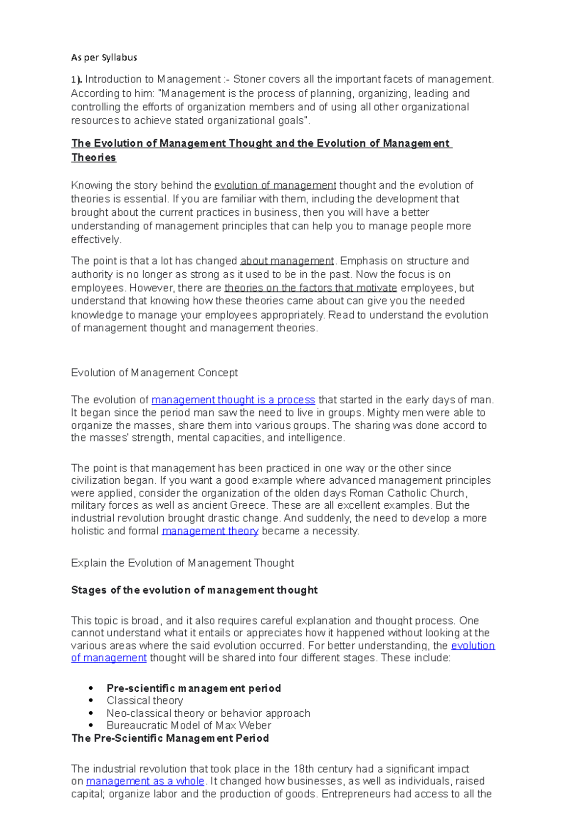 MPP 1 - Assignment - As per Syllabus 1). Introduction to Management ...
