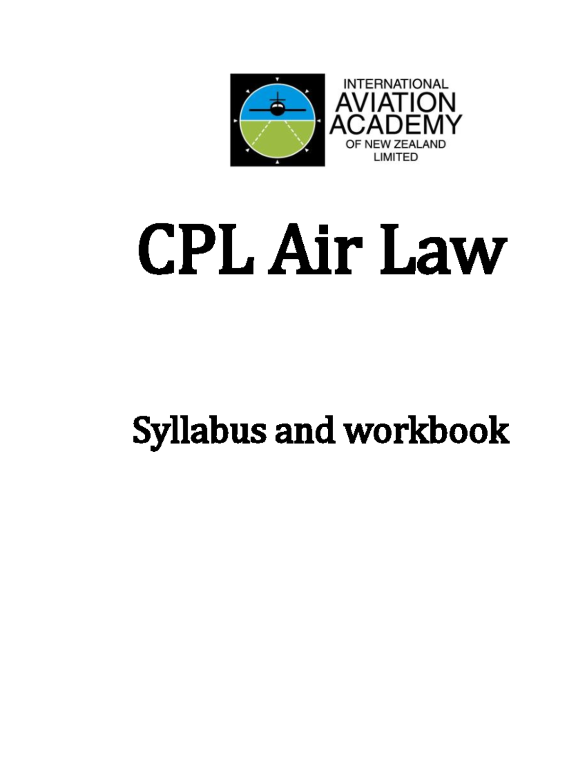 CPL Law Syllabus Workbook Sept 2015 - CPL Air Law Syllabus and workbook ...