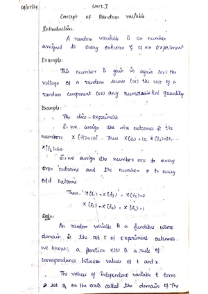 Probability Theory - 20100144 UN Random Experiment: Random Experiment is an experiment whose ...