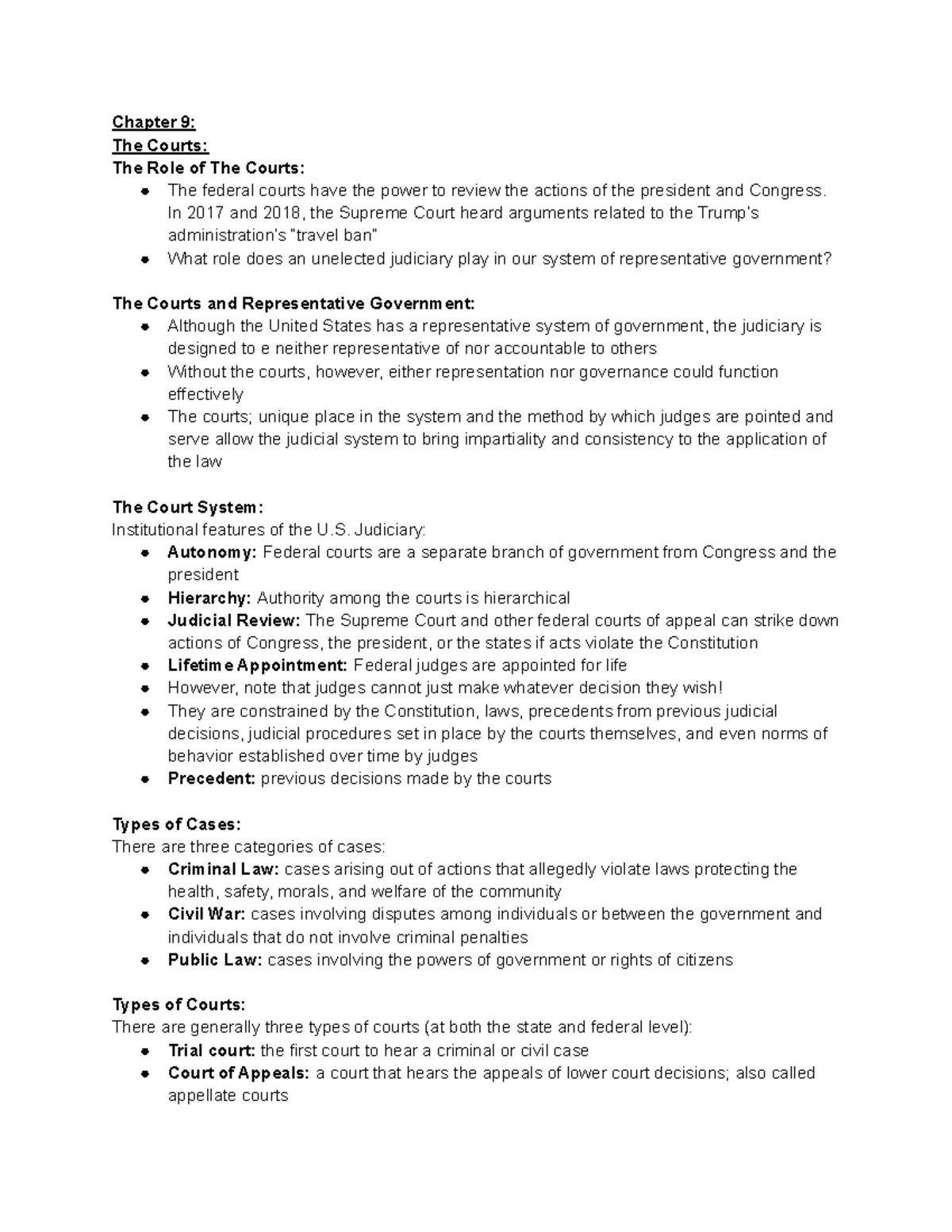 Introduction To American Politics: The Courts Part I - Chapter 9: The ...