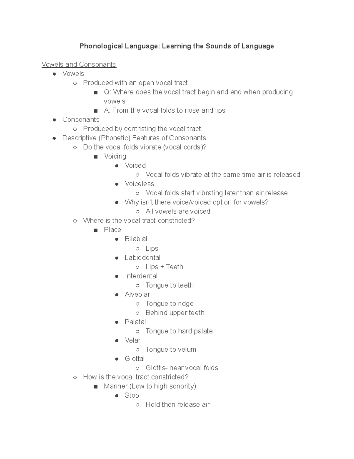CSD 300 Exam 2 Part 1 - CSD 300 lecture notes Dr. Miller ...