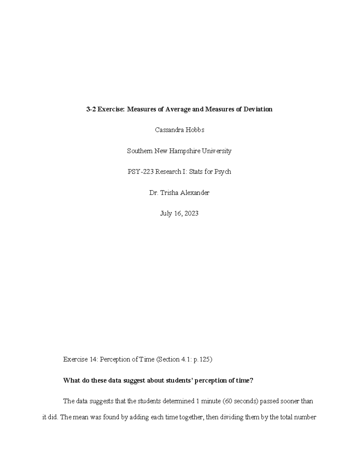 3-2 Exercise - Trisha Alexander July 16, 2023 Exercise 14: Perception ...