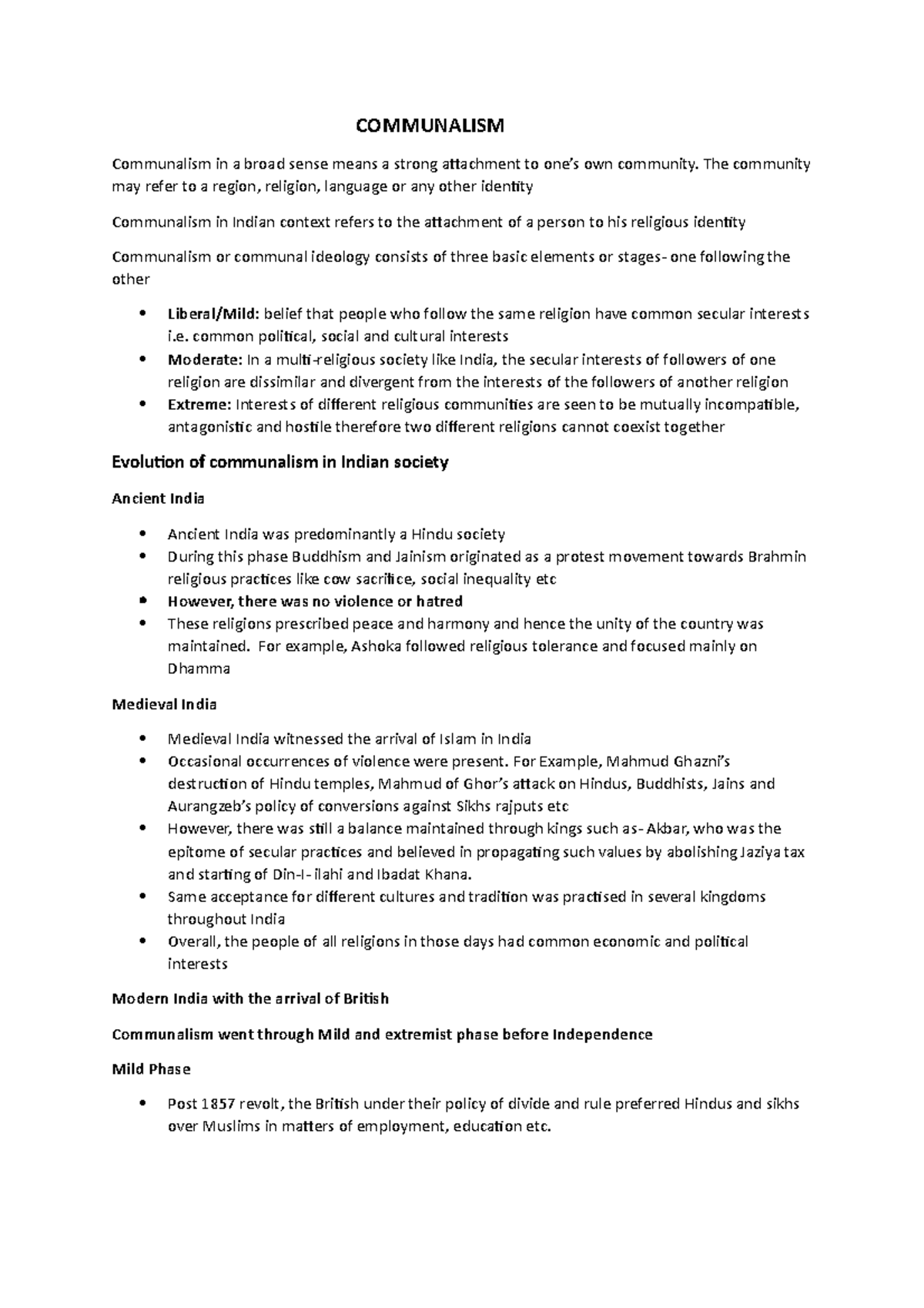 Causes,Effect and solutions to Communalism - COMMUNALISM Communalism in ...