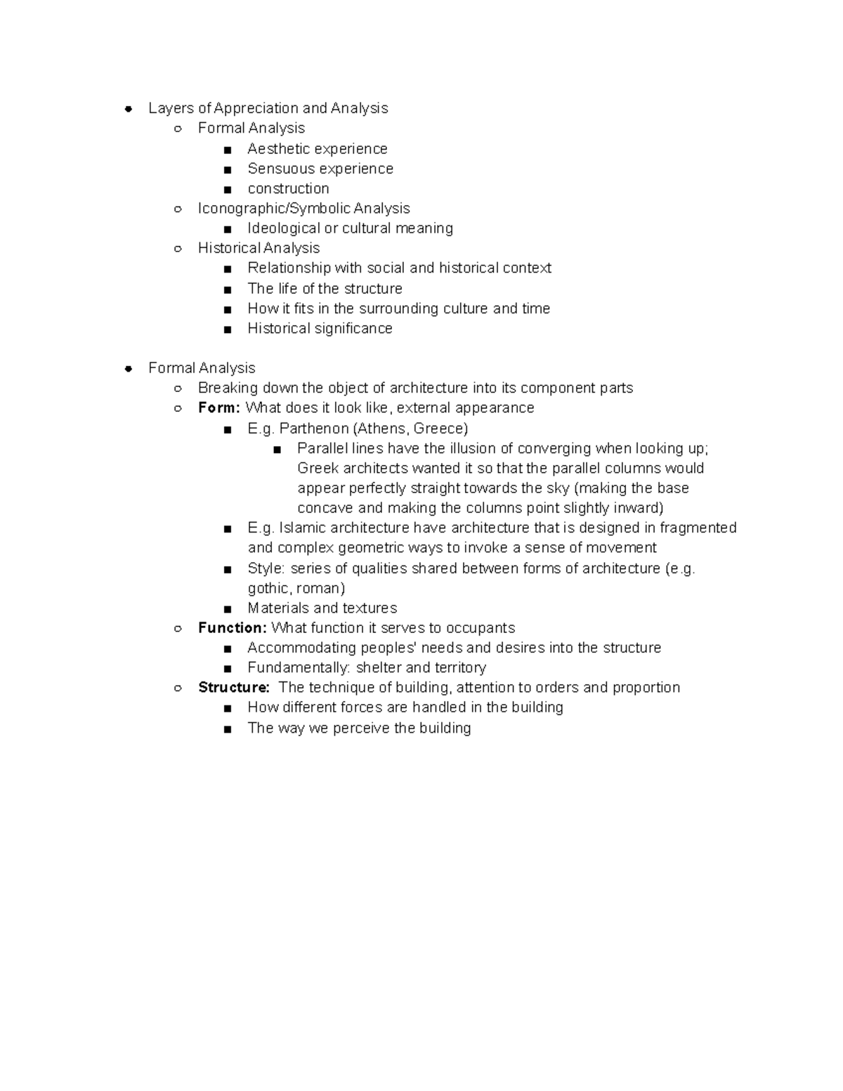 ARCH150 Sp20 Lecture 1 - Layers of Appreciation and Analysis Formal ...