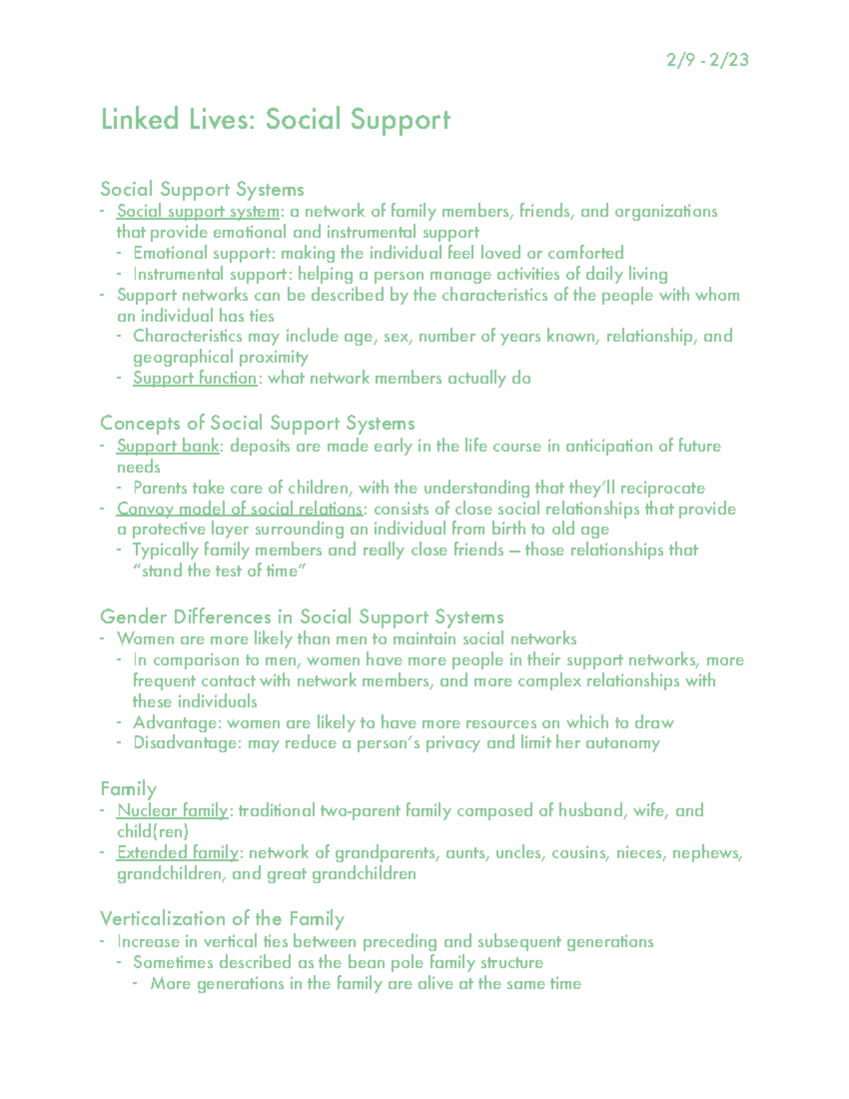 Linked Lives - Social Support - Linked Lives: Social Support Social ...