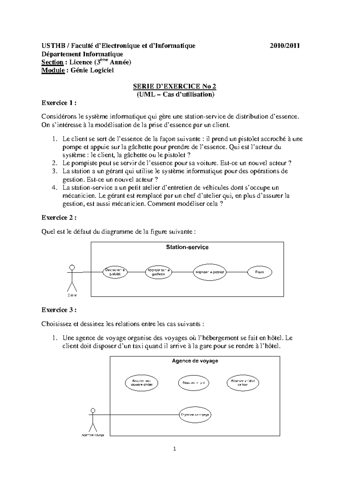 TD2 - 1 USTHB / Faculté d’Electronique et d’Informatique 2010 ...