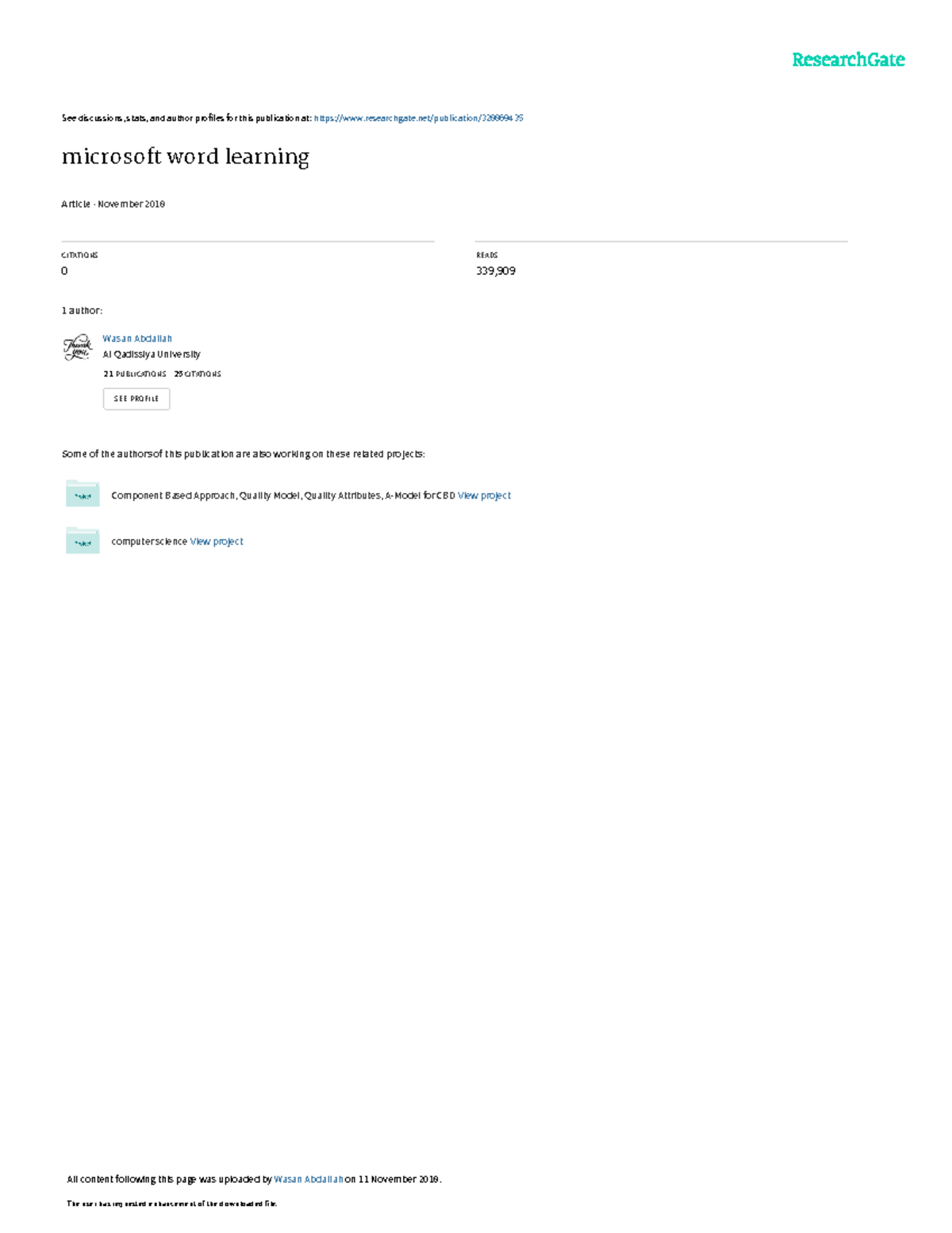 Lesson-word - Microsoft Learning Course - See discussions, stats, and ...