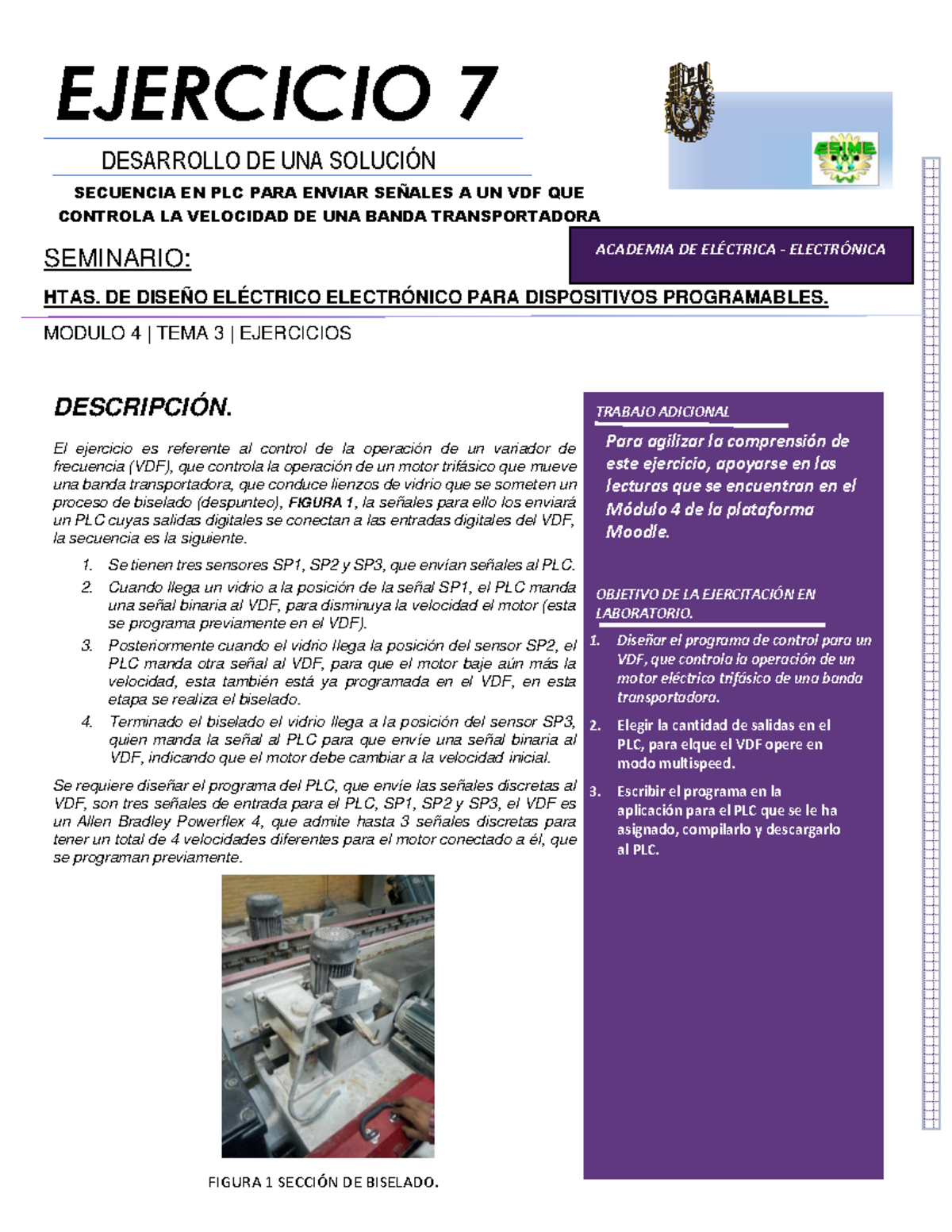 Ejercicio 7 Modulo 4 - PROGRAMACION PLC - SEMINARIO: HTAS. DE DISEÑO ...