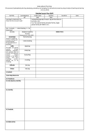 B.3 DLP 3 Q3 English - DLP - DETAILED LESSON PLAN DLP No.: 3 Learning Area: ENGLISH Grade Level ...