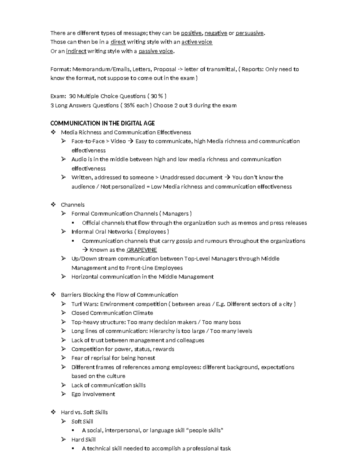 COMM 205 - Final Notes - I want to access mock questions for comm 205 ...