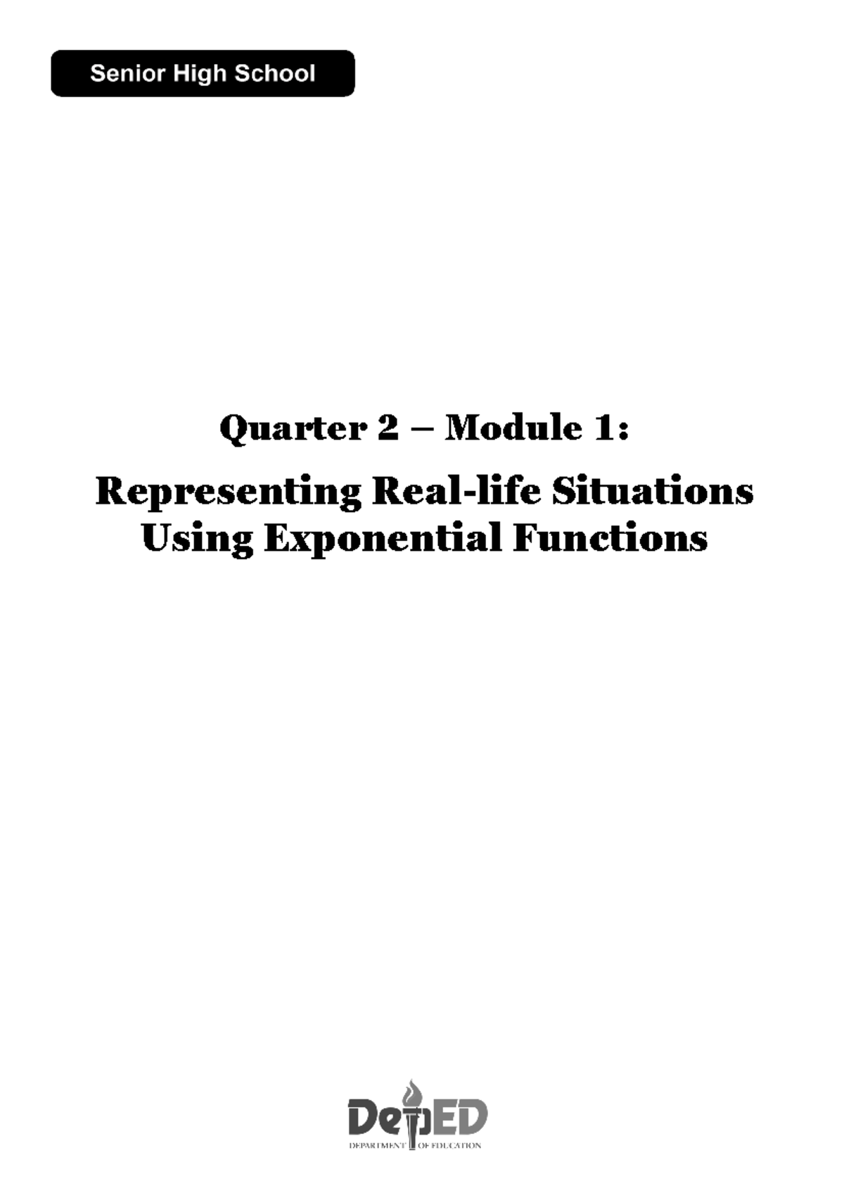 General Mathematics module 1 - Quarter 2 – Module 1: Representing Real ...