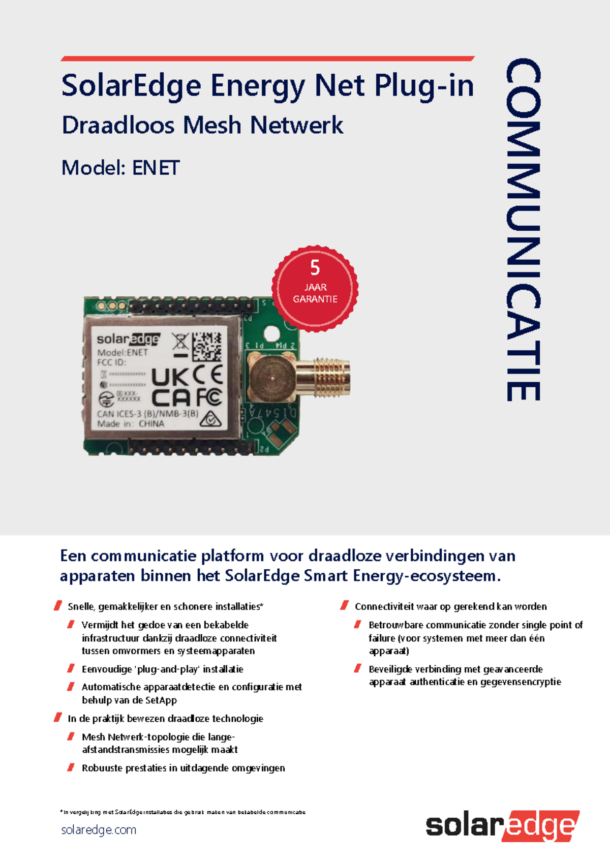 Se energy net plug in datasheet nl - SolarEdge Energy Net Plug-in ...