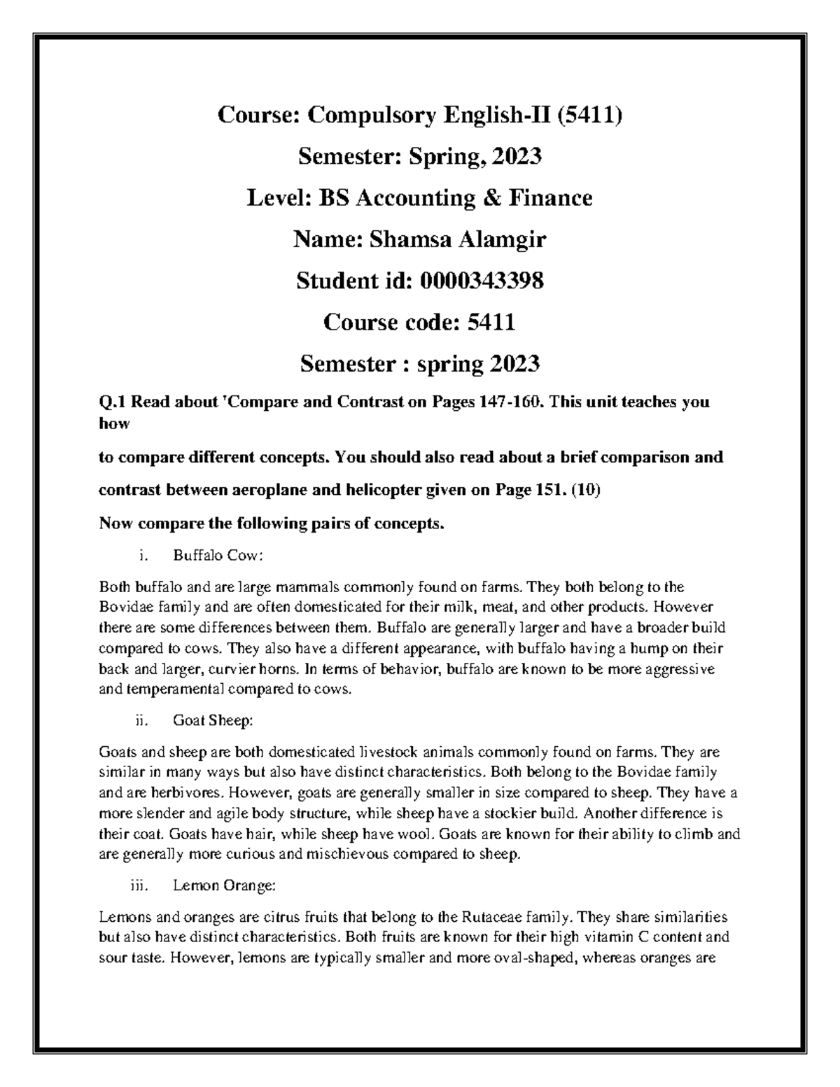 Course: Compulsory English-II (5411) - Course: Compulsory English-II ...