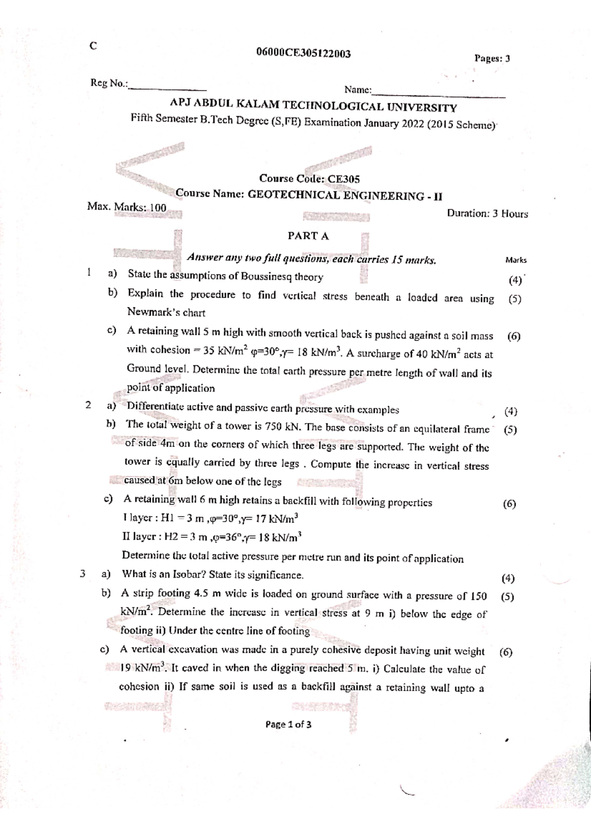Geotechnical Engineering 2 CE305 - KTU - Studocu