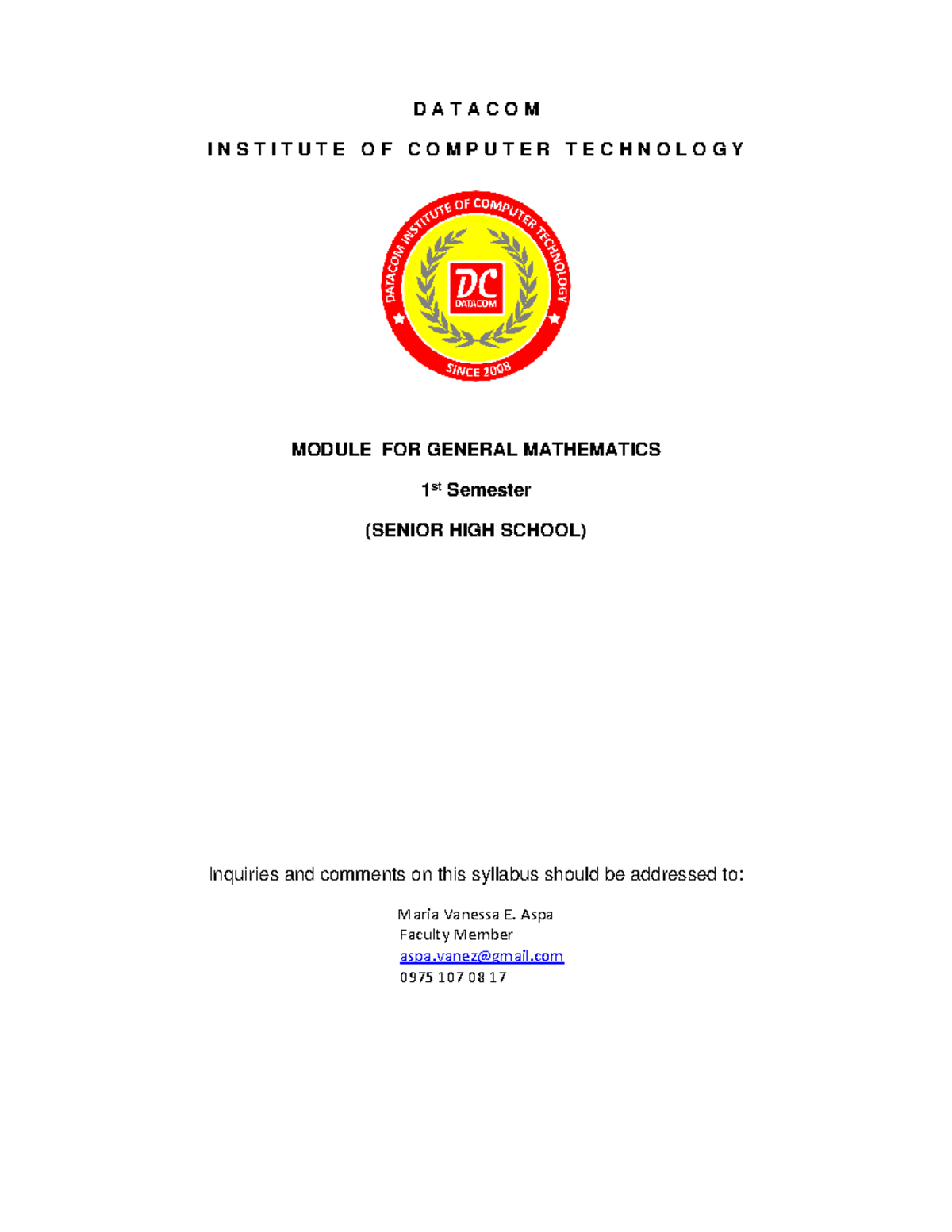 Modules General Mathematics-for 2 weeks(2nd Quarter) - D A T A C O M I ...