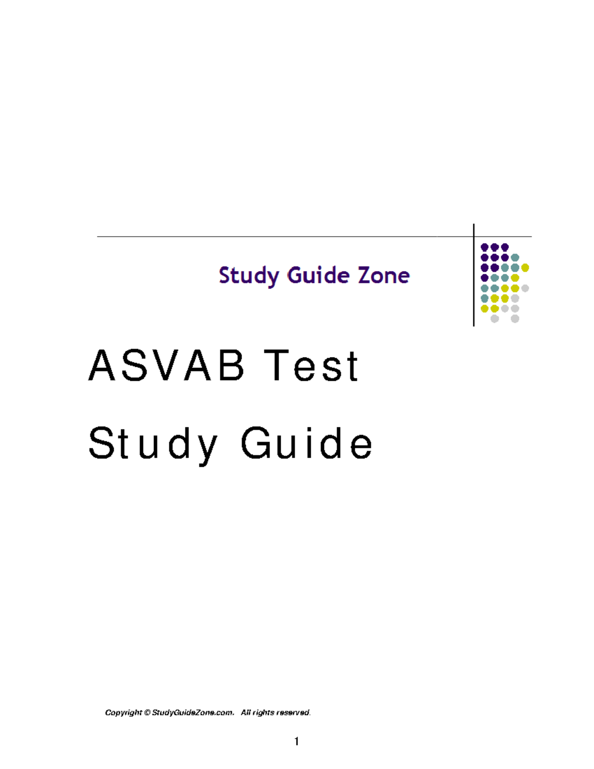 Asvabteststudyguide - Practice for the ASVAB - ASVAB Test Study Guide ...
