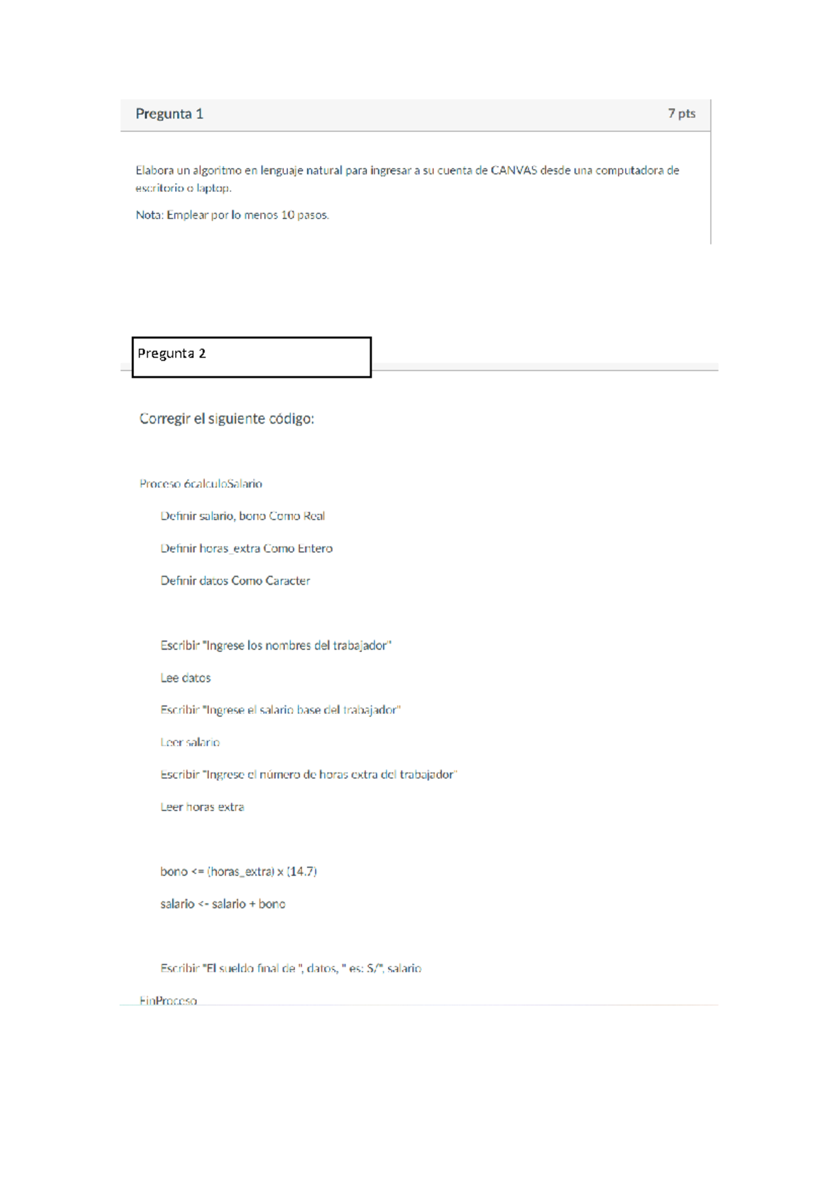 PC1 Principios del algoritmo - Pregunta - Studocu