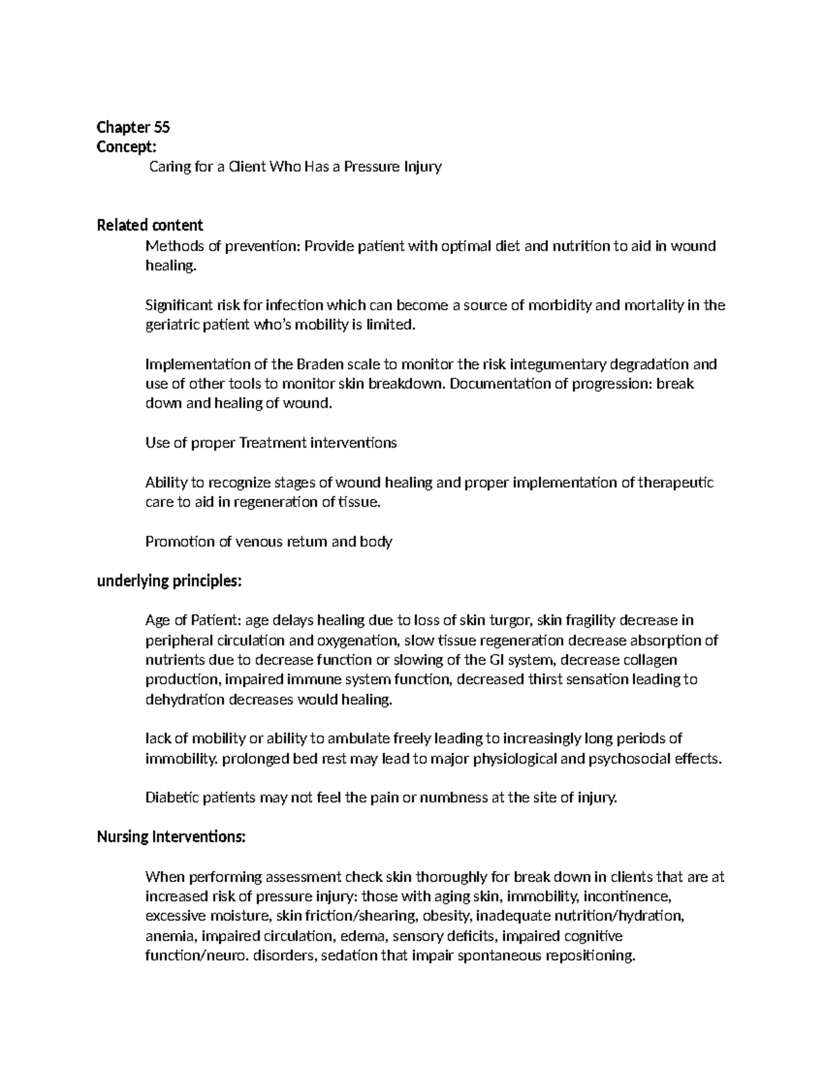 Basic Concept Pressure Injury - Chapter 55 Concept: Caring for a Client ...