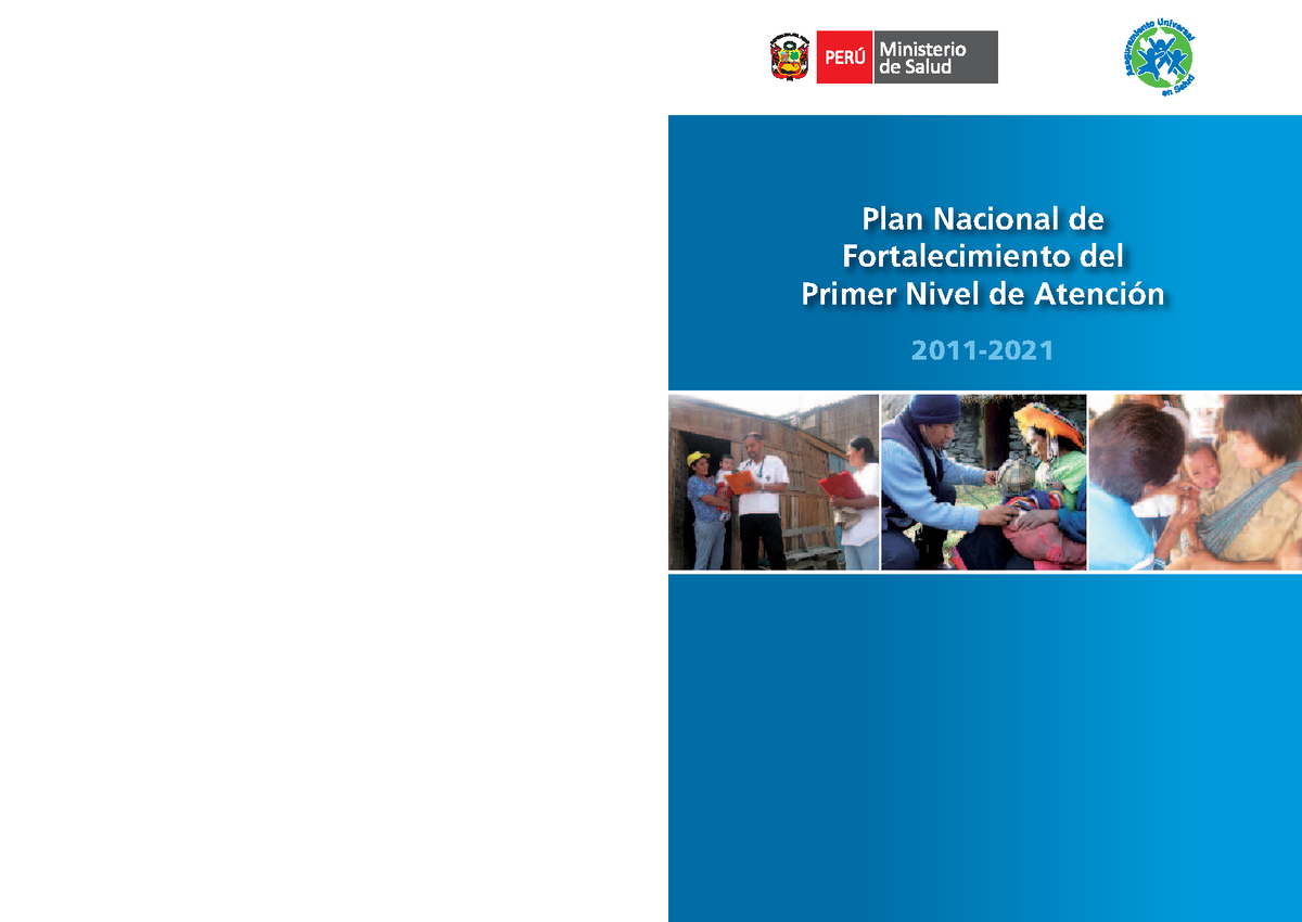 Plan nacional de fortalecimiento del primer nivel de atención - Plan Nacional de Fortalecimiento ...