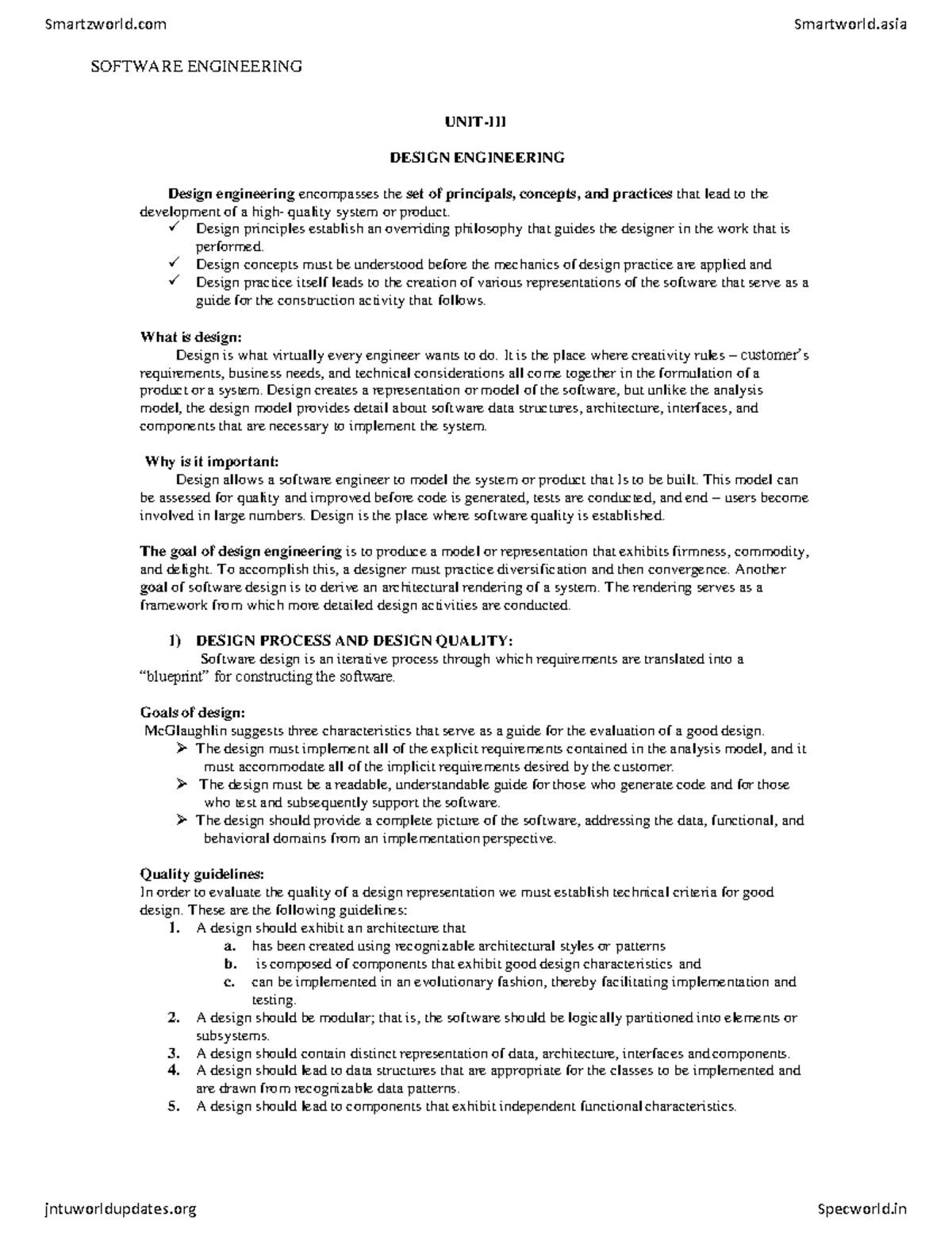 Software Engineering unit-3 - SOFTWARE ENGINEERING UNIT-III DESIGN ENGINEERING Design ...