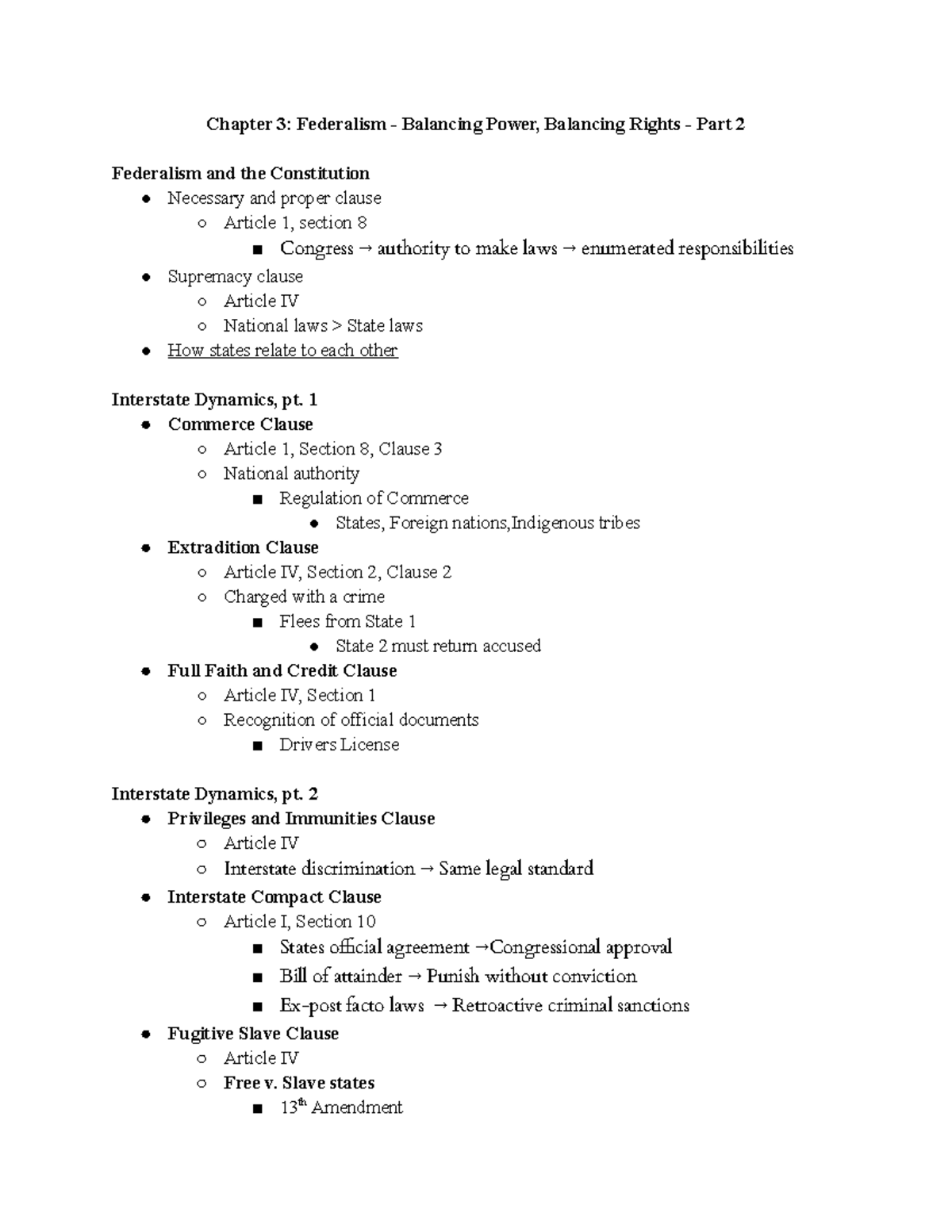 Chapter 3 Federalism - Balancing Power, Balancing Rights - Part 2 - 1 ...