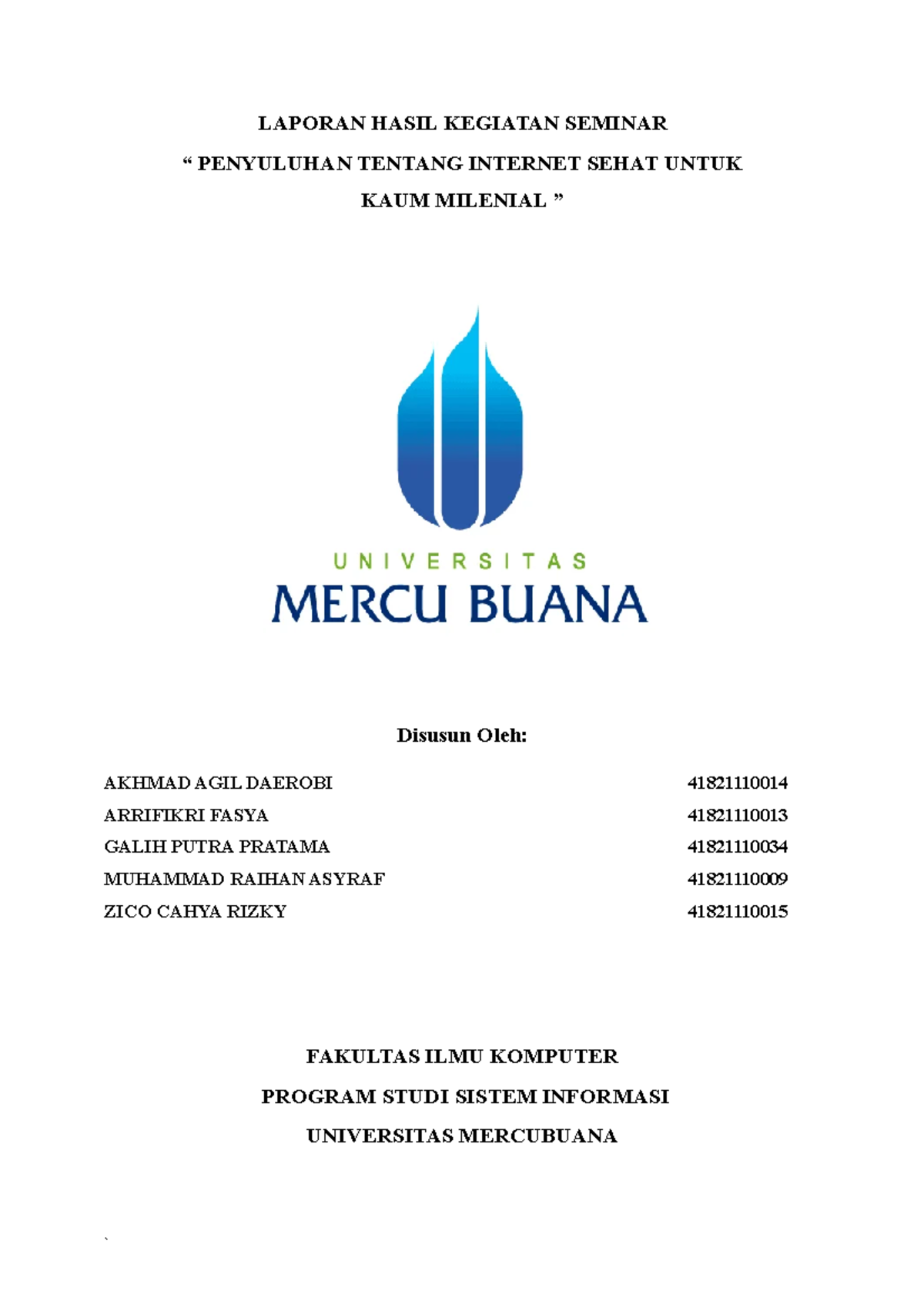 Laporan Hasil Webinar KEL 4 - LAPORAN HASIL KEGIATAN SEMINAR ...