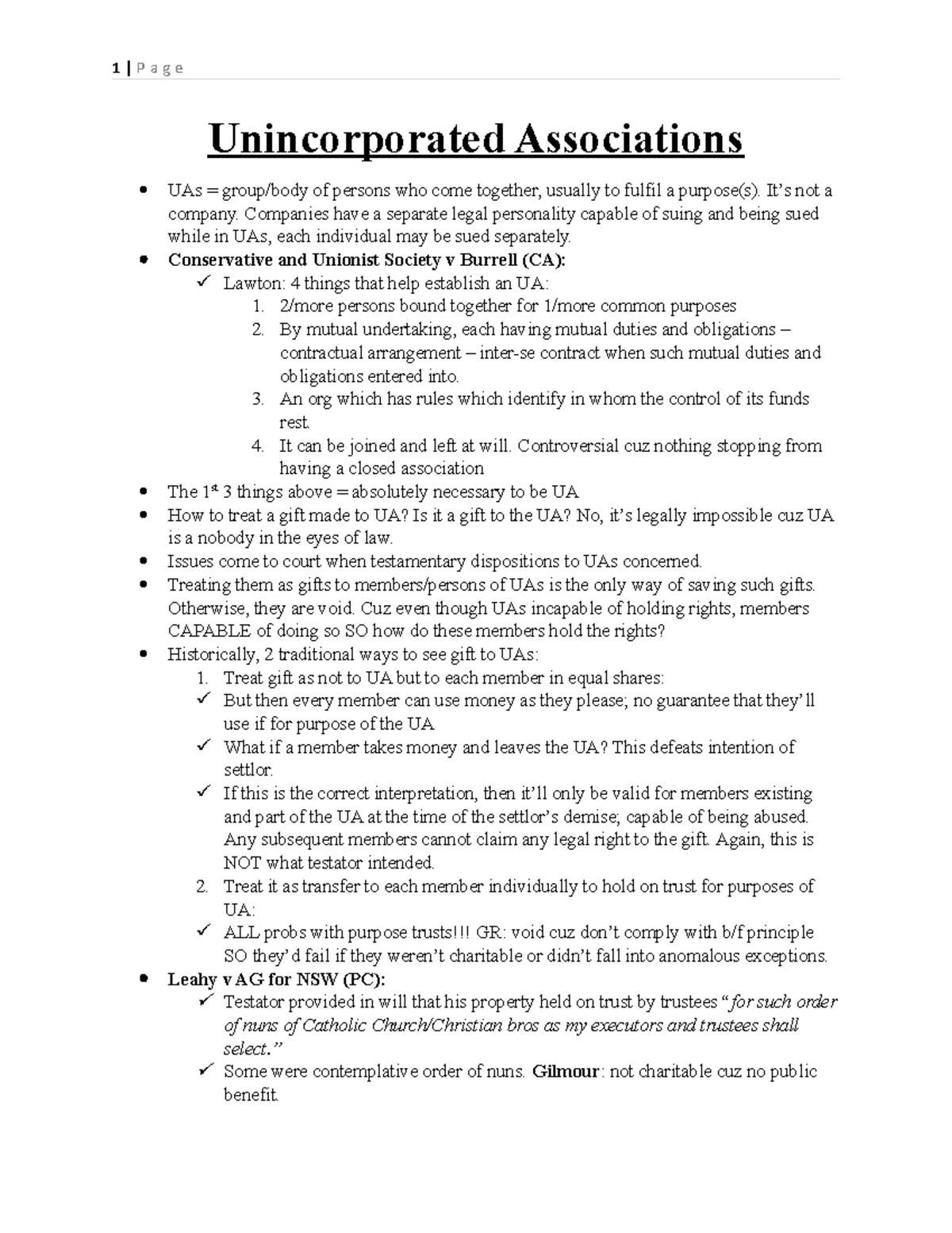 Unincorporated Associations topic - Unincorporated Associations UAs ...